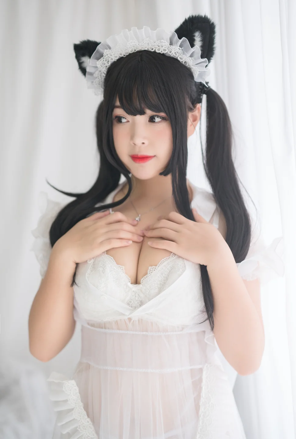 白烨妹纸 - 白猫透明女仆 [88P 8V] | 91绅士 | 超清写真集 | 91shenshi